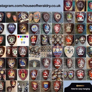 Family Coat of Arms Plaque: Wooden Heraldic Shield, Surname History ...