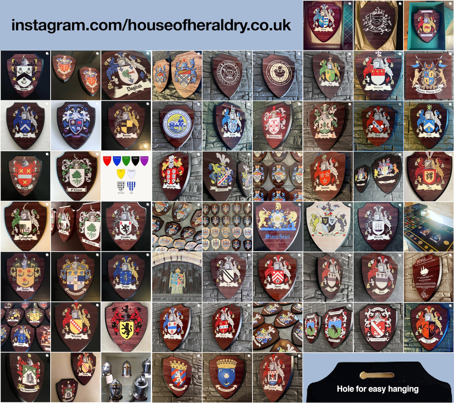 Custom Family Coat of Arms Shield Plaque: Hand-crafted Heraldic Crest ...