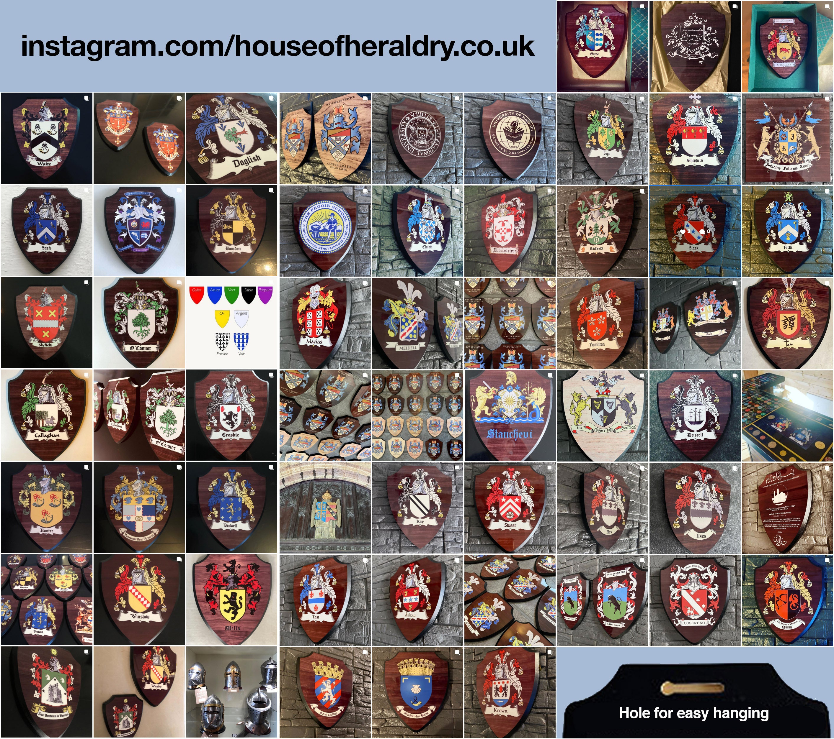 Custom Family Coat of Arms Shield Plaque: Hand-crafted Heraldic Crest ...