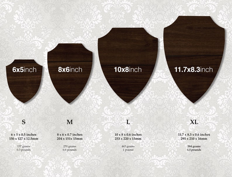 Placa Escudo, Escudo Heráldico de Madera. Familia, Empresa ...