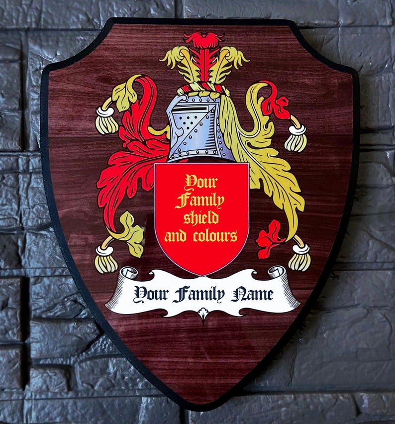 Luxury, Family Coat of Arms Shield, Wall Plaque. My/your Personal ...