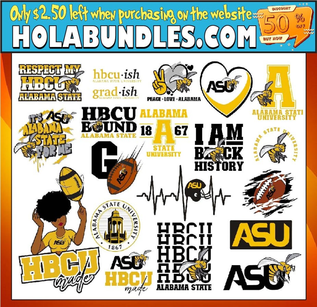 Alabama State University and Hbcu Svg Bundle High-quality - Etsy