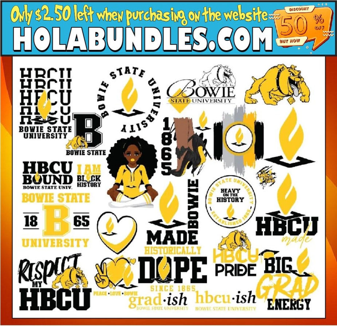 Bowie State University Svg Bundle Bowie State University - Etsy
