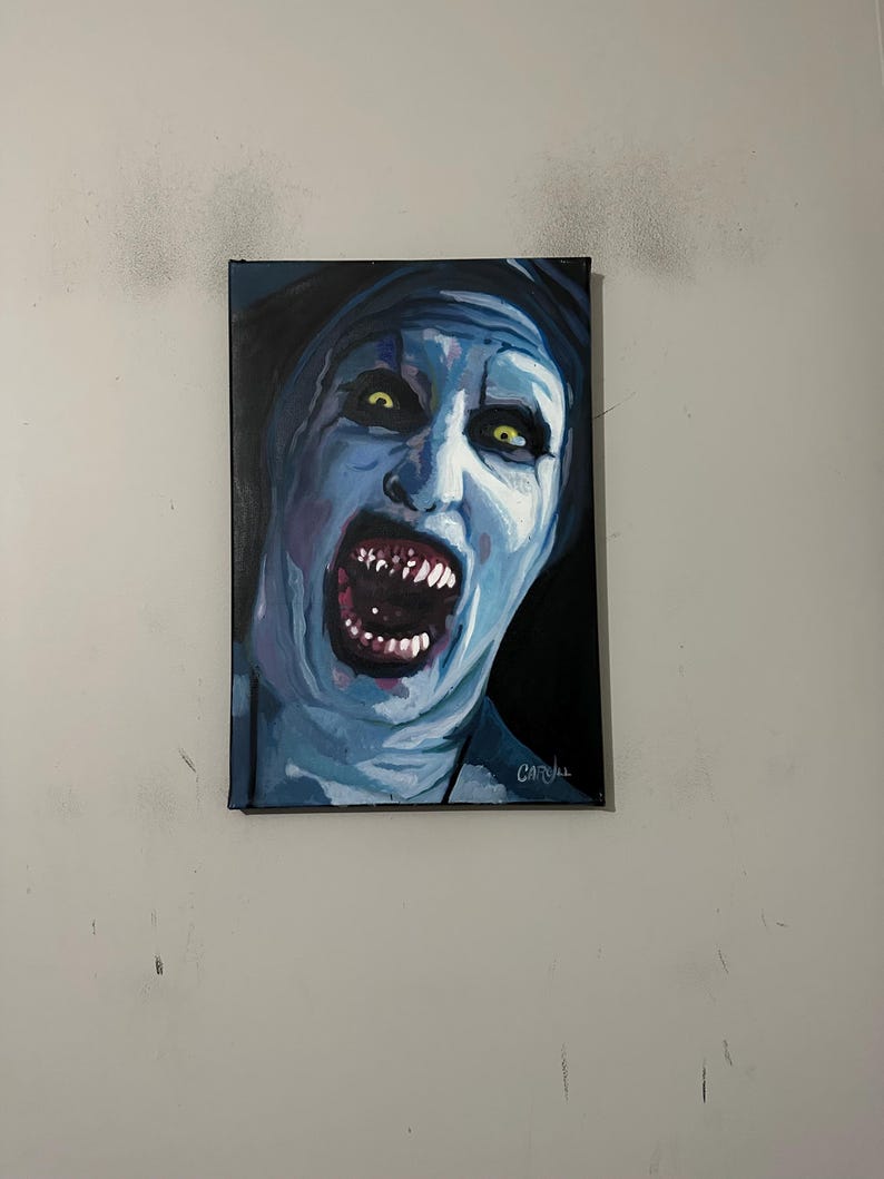 The Conjuring Nun Movie Fan Art 12in X 18in Acrylic Painting on Canvas ...