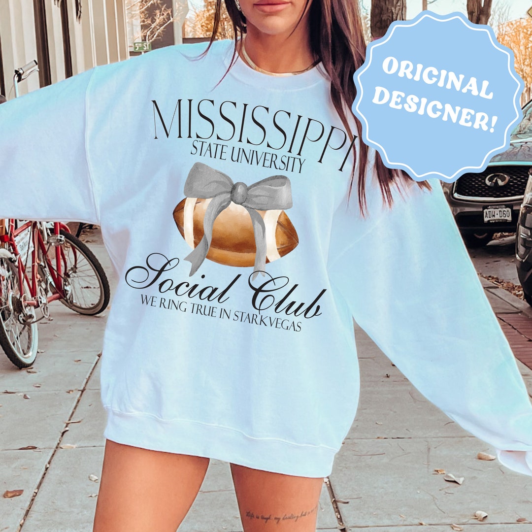 Mississippi State Social Club Preppy Football Png, MSU Preppy Bow PNG ...