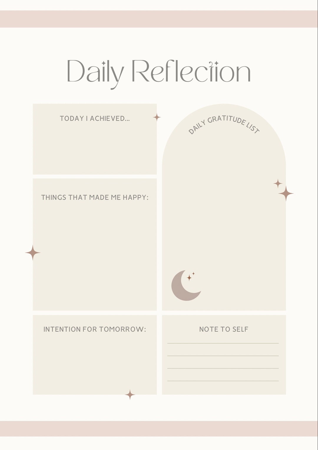 Daily Reflection Planner / Printable Weekly Planner - Etsy