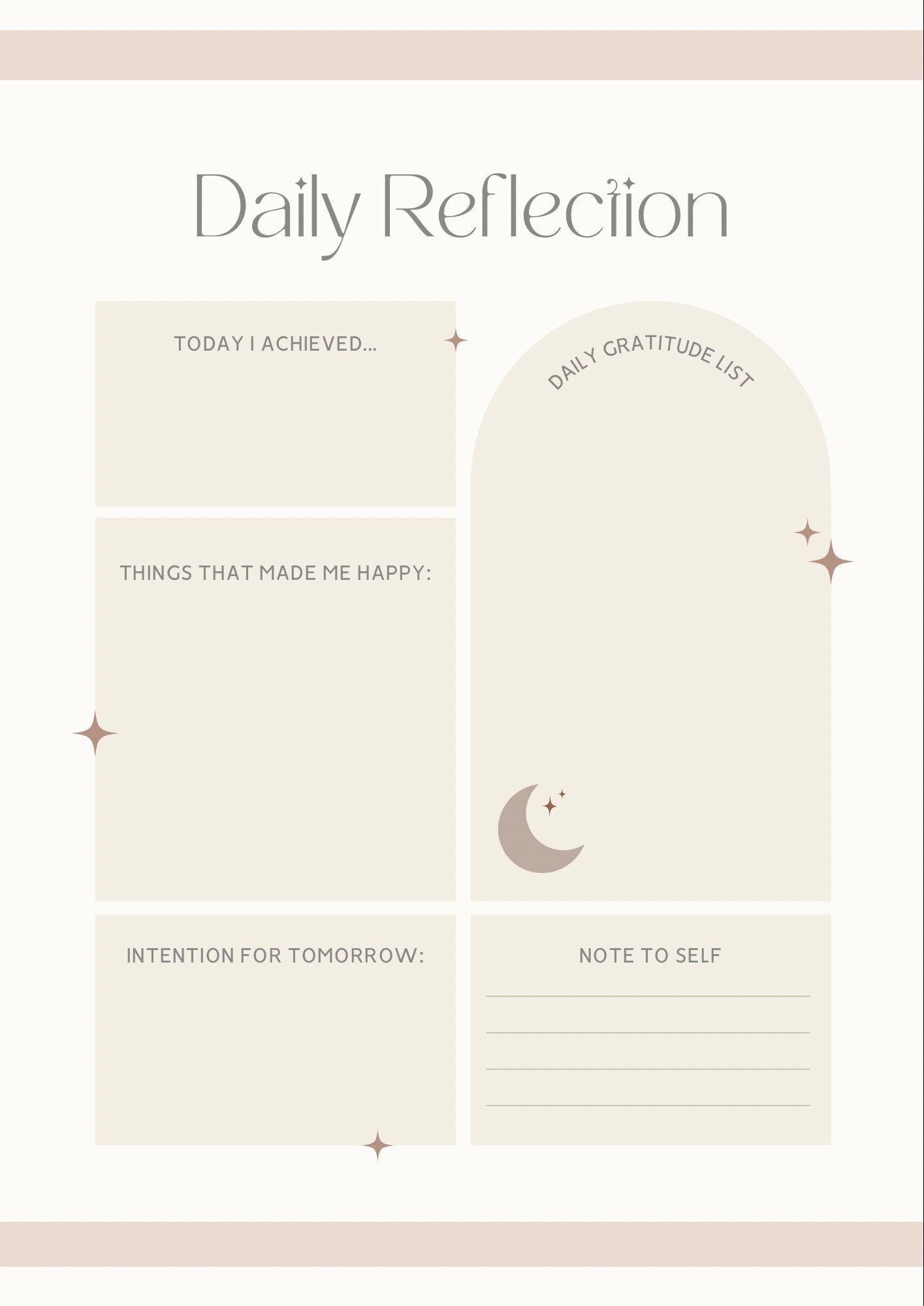 Daily Reflection Planner / Printable Weekly Planner - Etsy