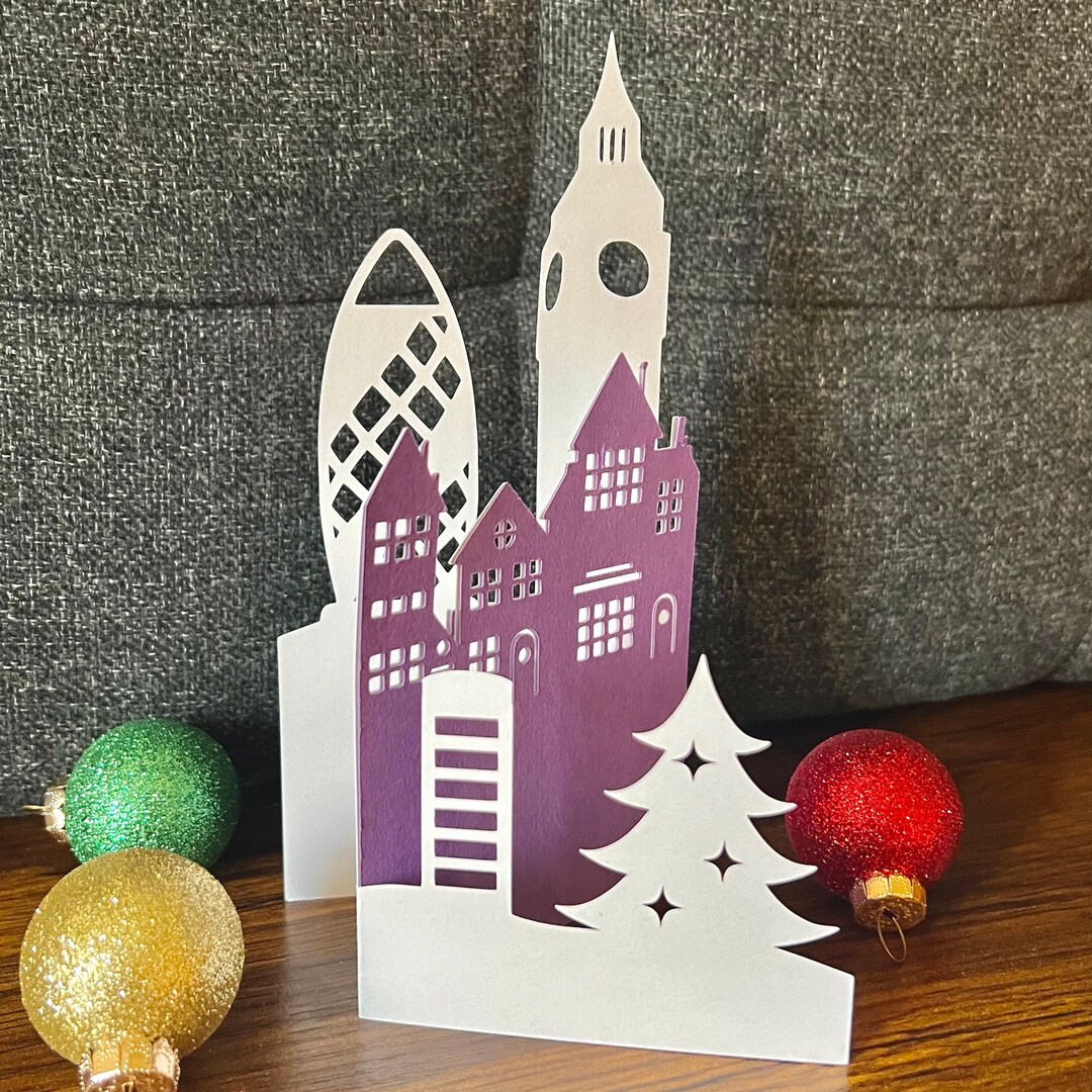 London Winter Tri-fold 3D Pop up Card - Etsy