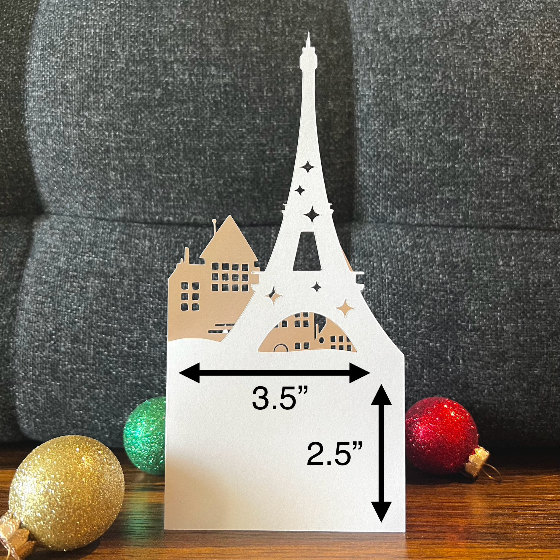 Paris Winter Tri-fold 3D Pop up Card - Etsy