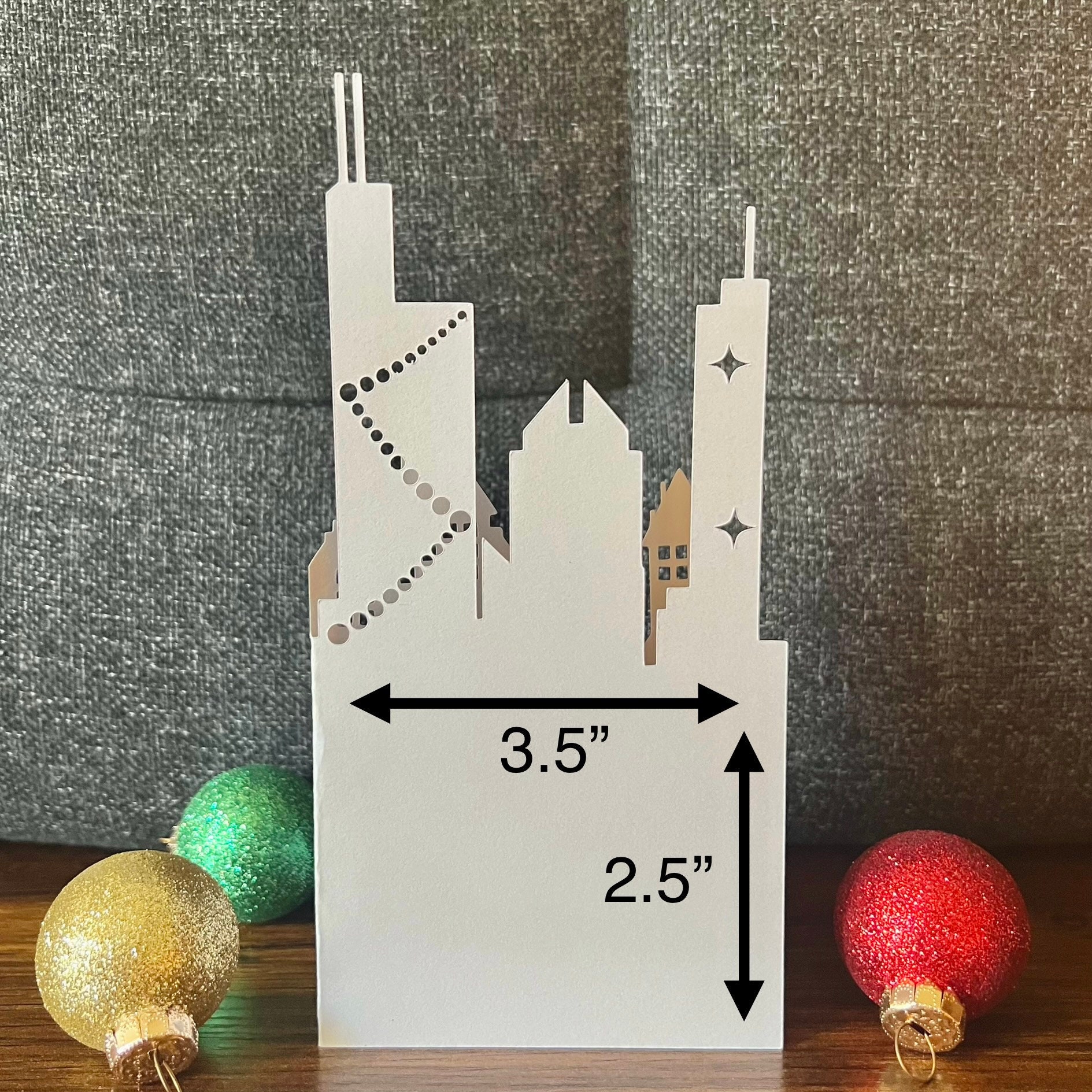 Chicago Winter Tri-fold 3D Pop up Card - Etsy
