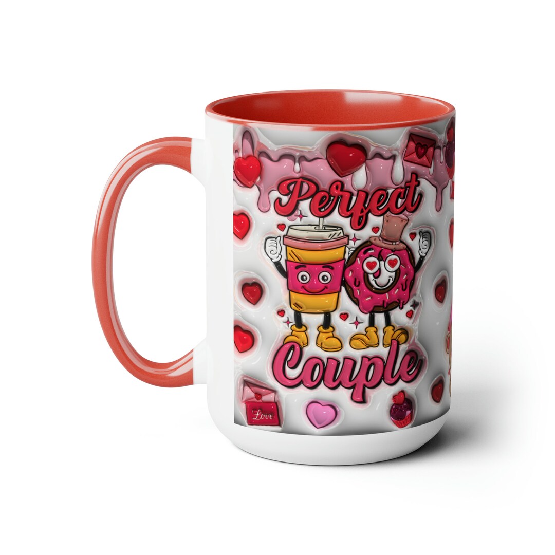 Valentines, Sweetheart Mug, Love You Mug, Valentines Gift , Puffy Mug ...