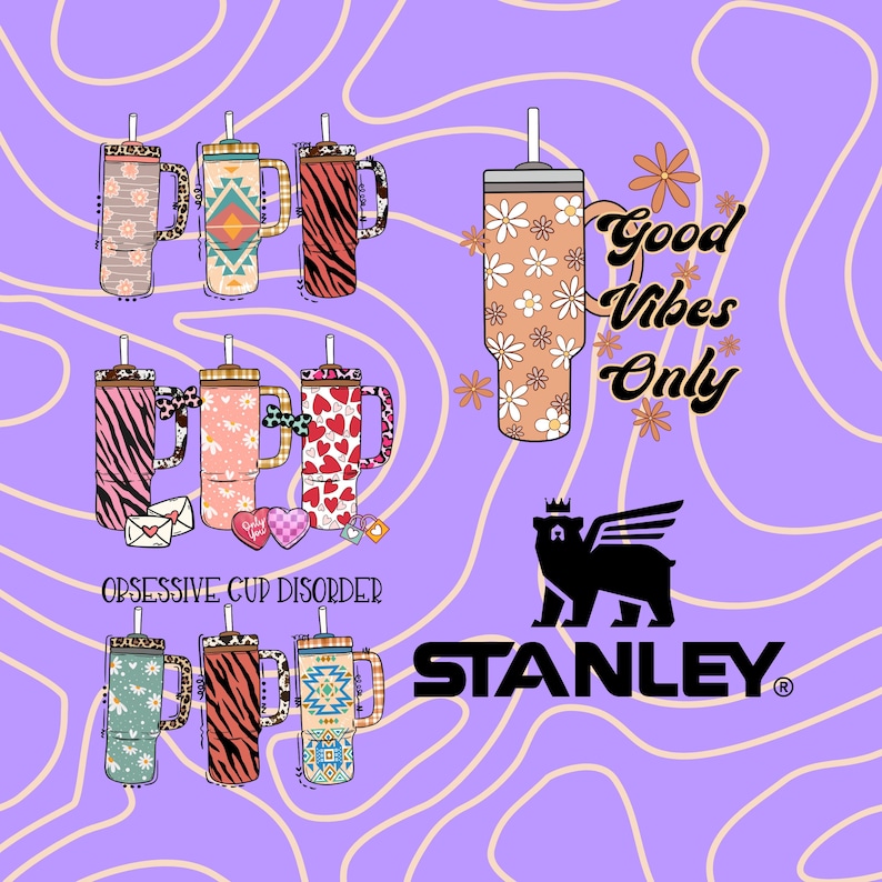 Stanley Inspired Cup and Logo, SVG/PNG/DXF, Stanley Cup Tumbler ...