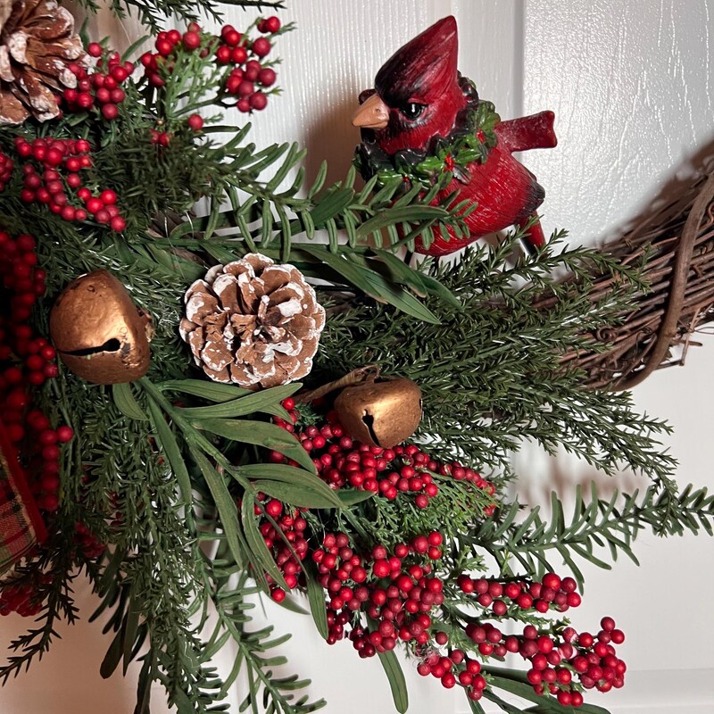 Cardinal Wreath - Etsy