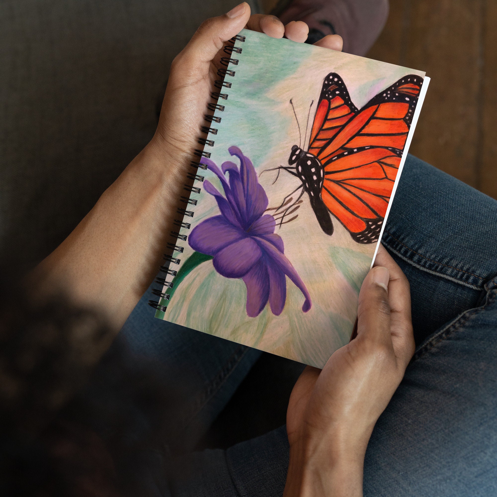 Butterfly Kisses Spiral Notebook Original Art by Natalee - Etsy