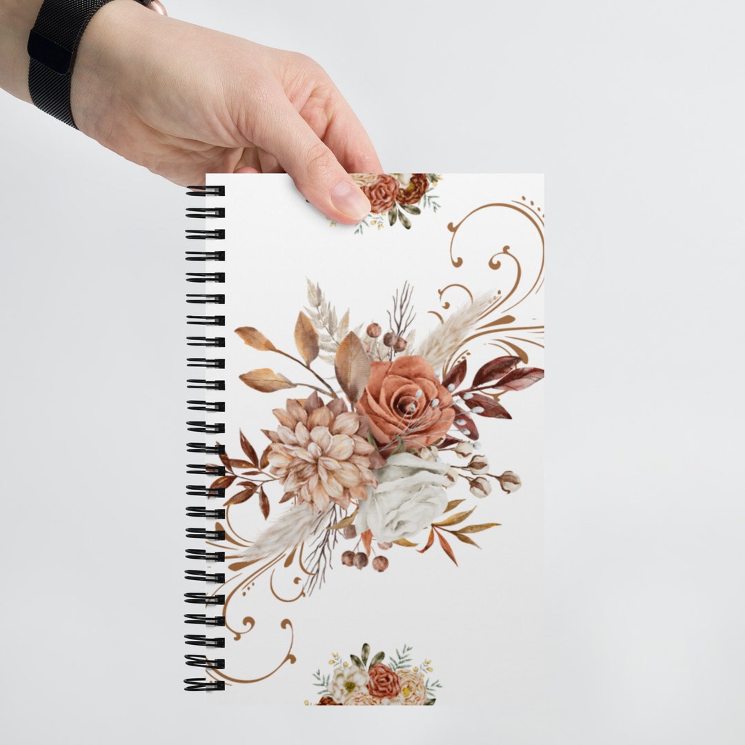 Fancy Floral Spiral Notebook - Etsy