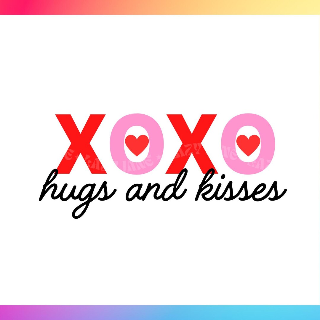 XOXO Png, Xoxo Clipart, Xoxo Png Design, Valentine's Day Svg, Valentine ...