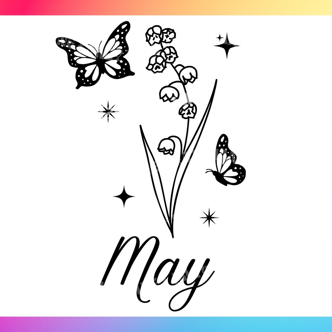 May Birth Flower Svg, Birth Flower Svg, May Flower Svg, May Svg, May ...