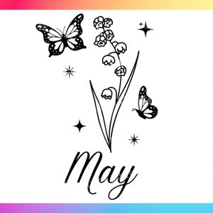 May Birth Flower Svg, Birth Flower Svg, May Flower Svg, May Svg, May ...