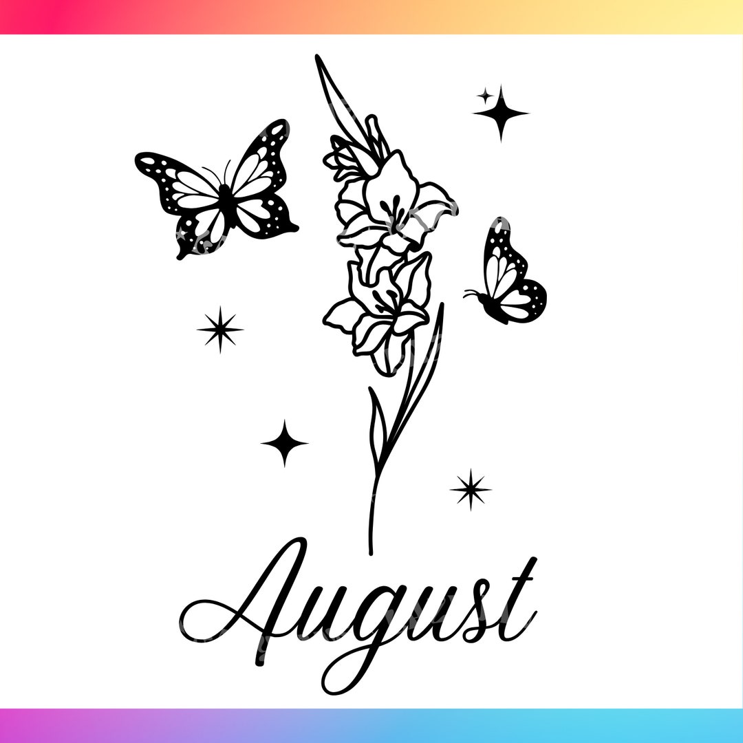 August Birth Flower Svg, Birth Flower Svg, August Svg, August Flower ...
