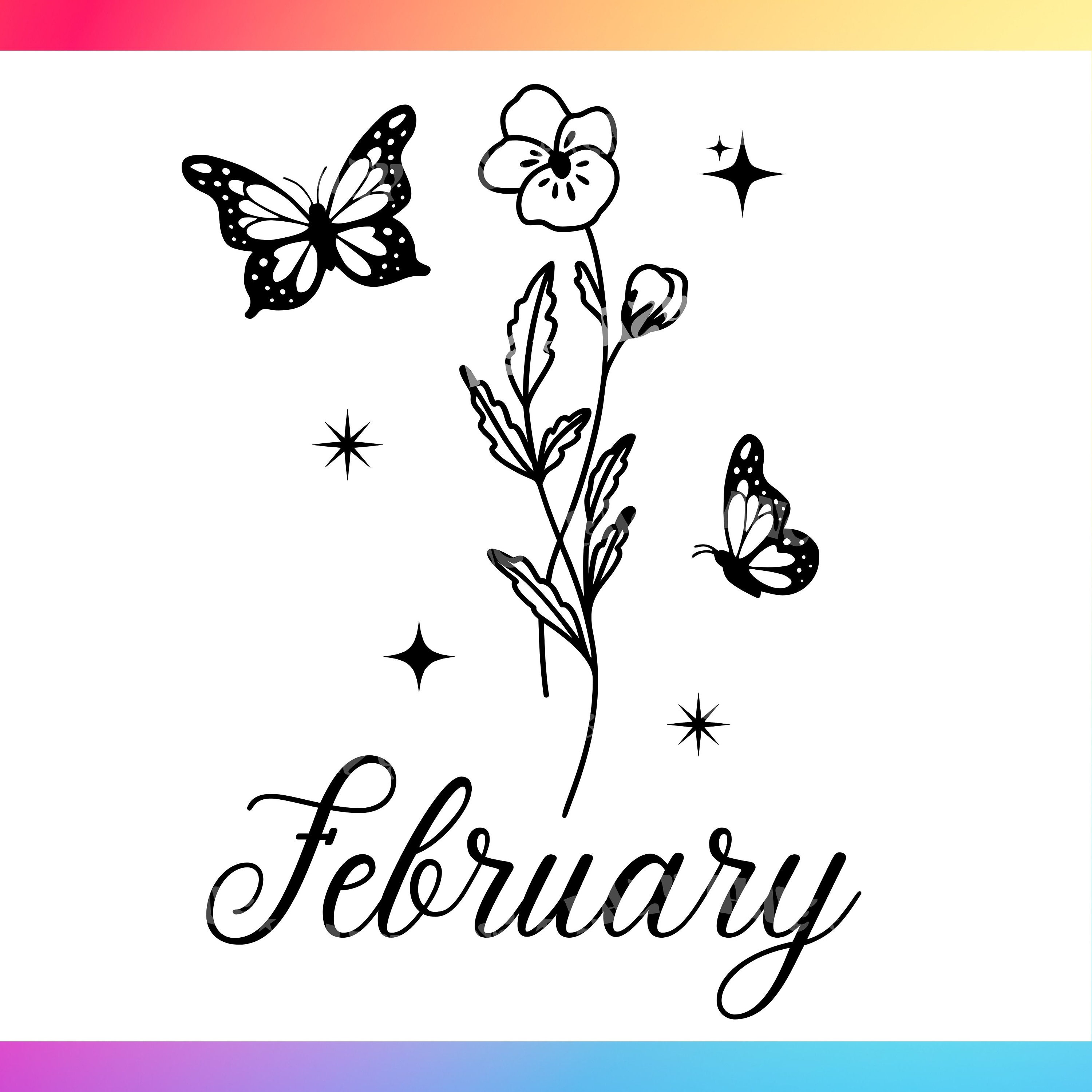 February Birth Flower Svg, Birth Flower Svg, February Flower Svg ...