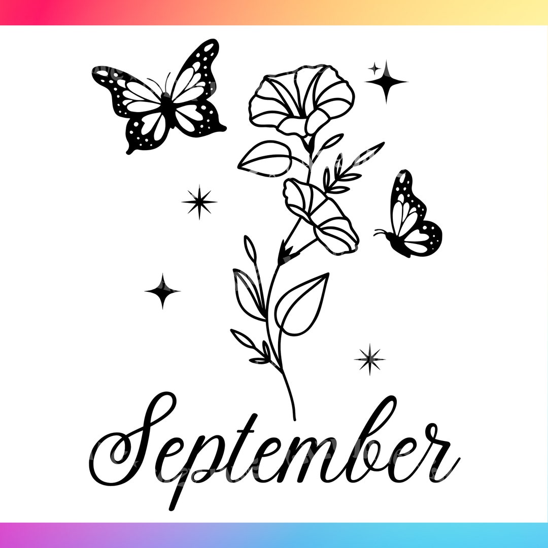 September Birth Flower Svg, Birth Flower Svg, September Flower Svg ...