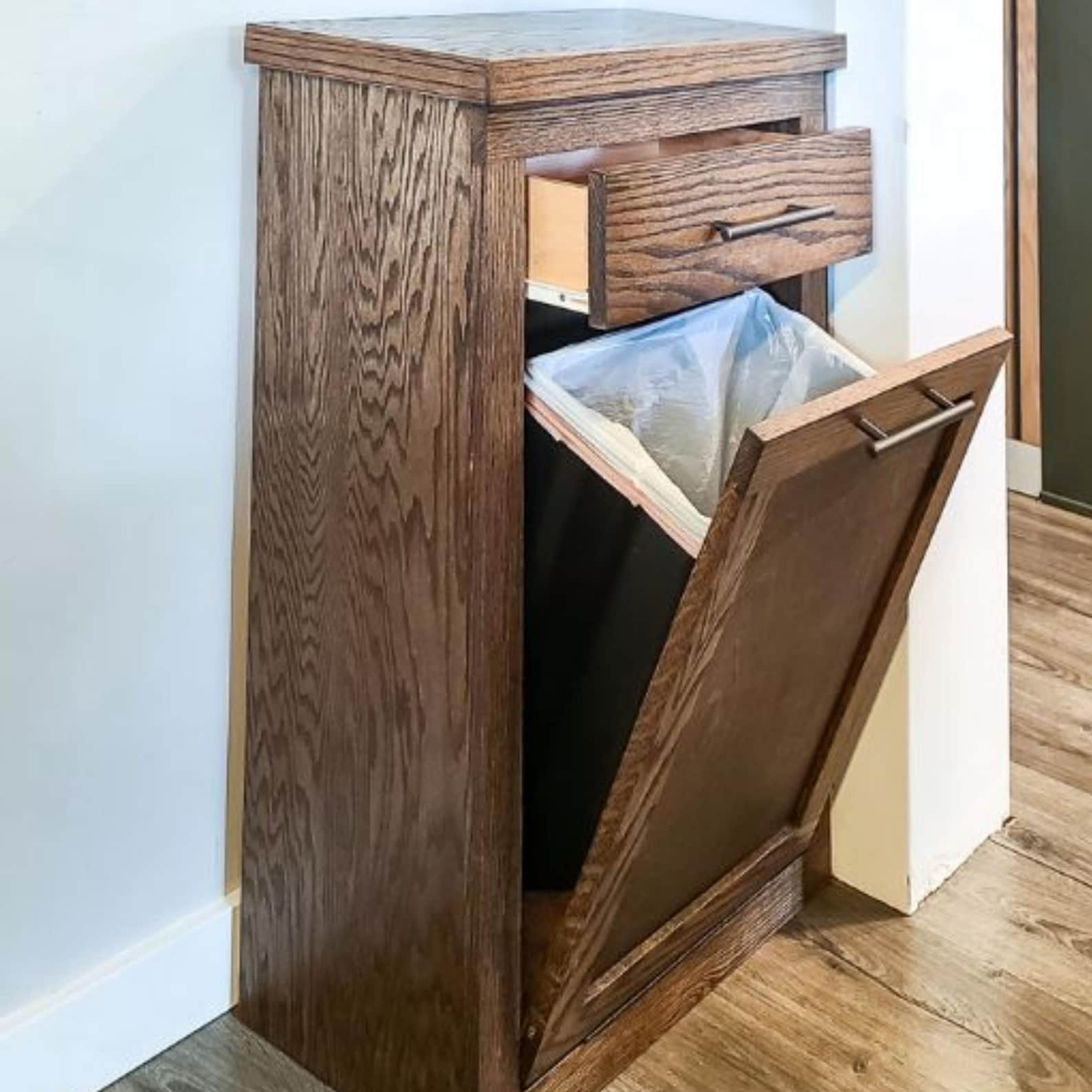 Tilt-out Trash Bin Cabinet Plan – DIY Hidden Garbage Can (PDF) - Etsy