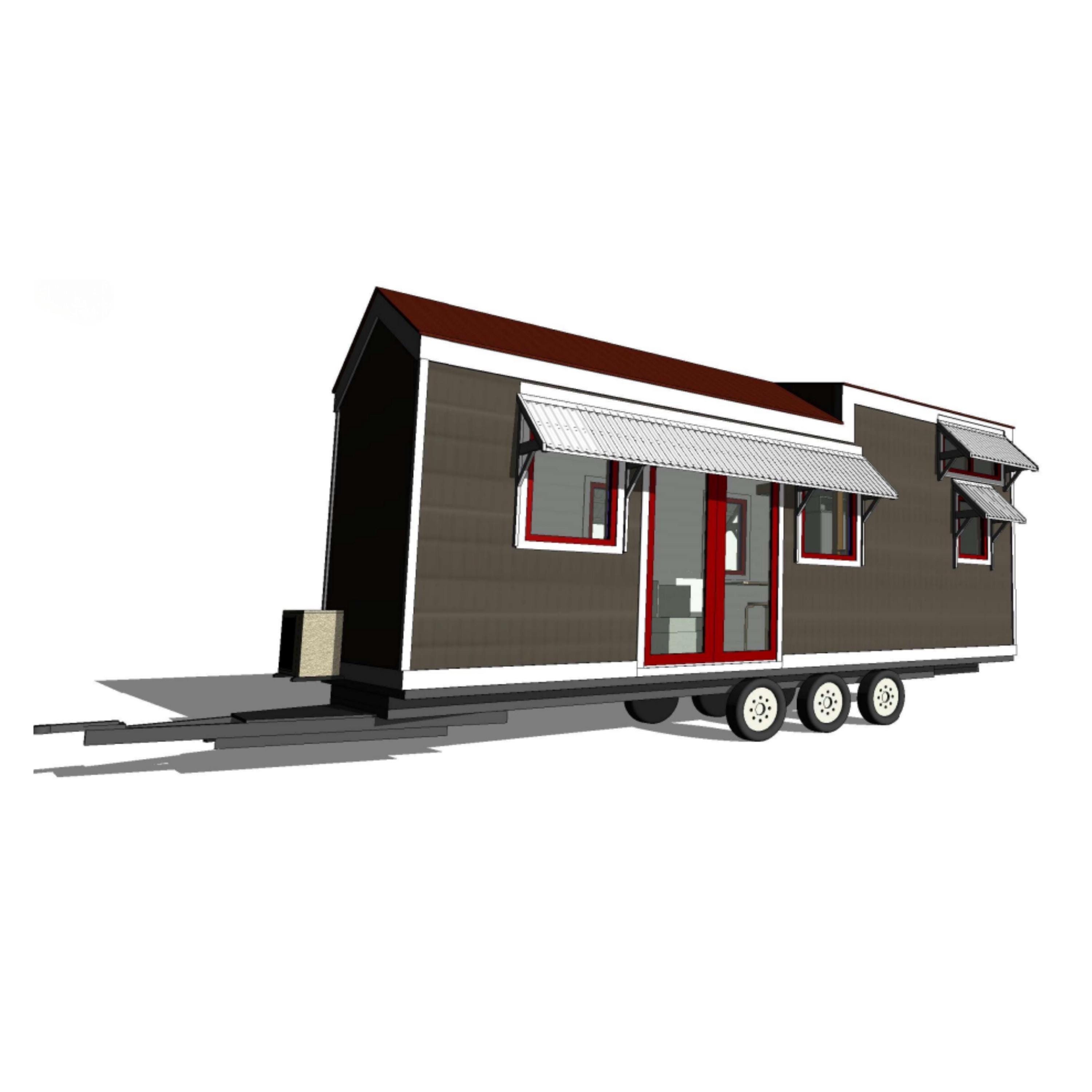 Modern Tiny House on Wheels Plan – Mobile Cabin PDF Blueprint - Etsy