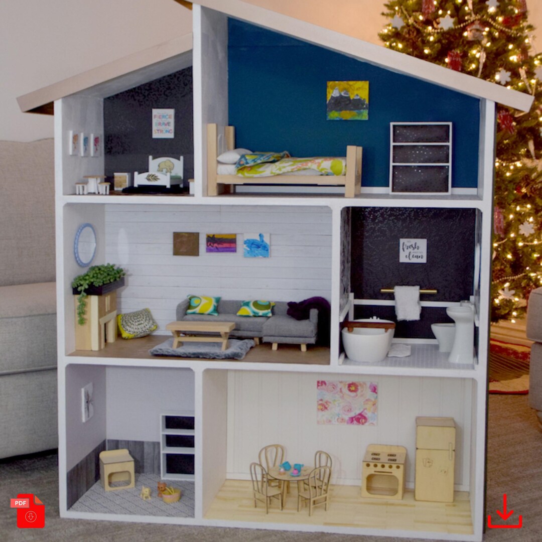 Miniature Dollhouse Toy Set, Mini Toy Boxes & Games, Dollhouse ...