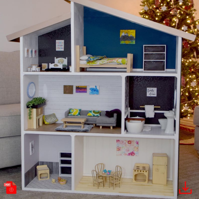 Miniature Dollhouse Toy Set, Mini Toy Boxes & Games, Dollhouse ...