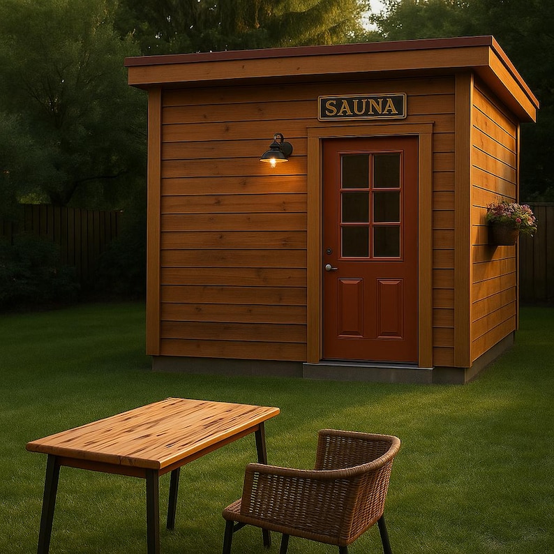 DIY Outdoor Sauna Plan, Wood Sauna Building Guide Digital Download - Etsy
