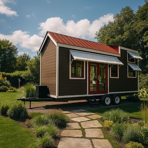 Modern Tiny House on Wheels Plan – Mobile Cabin PDF Blueprint - Etsy