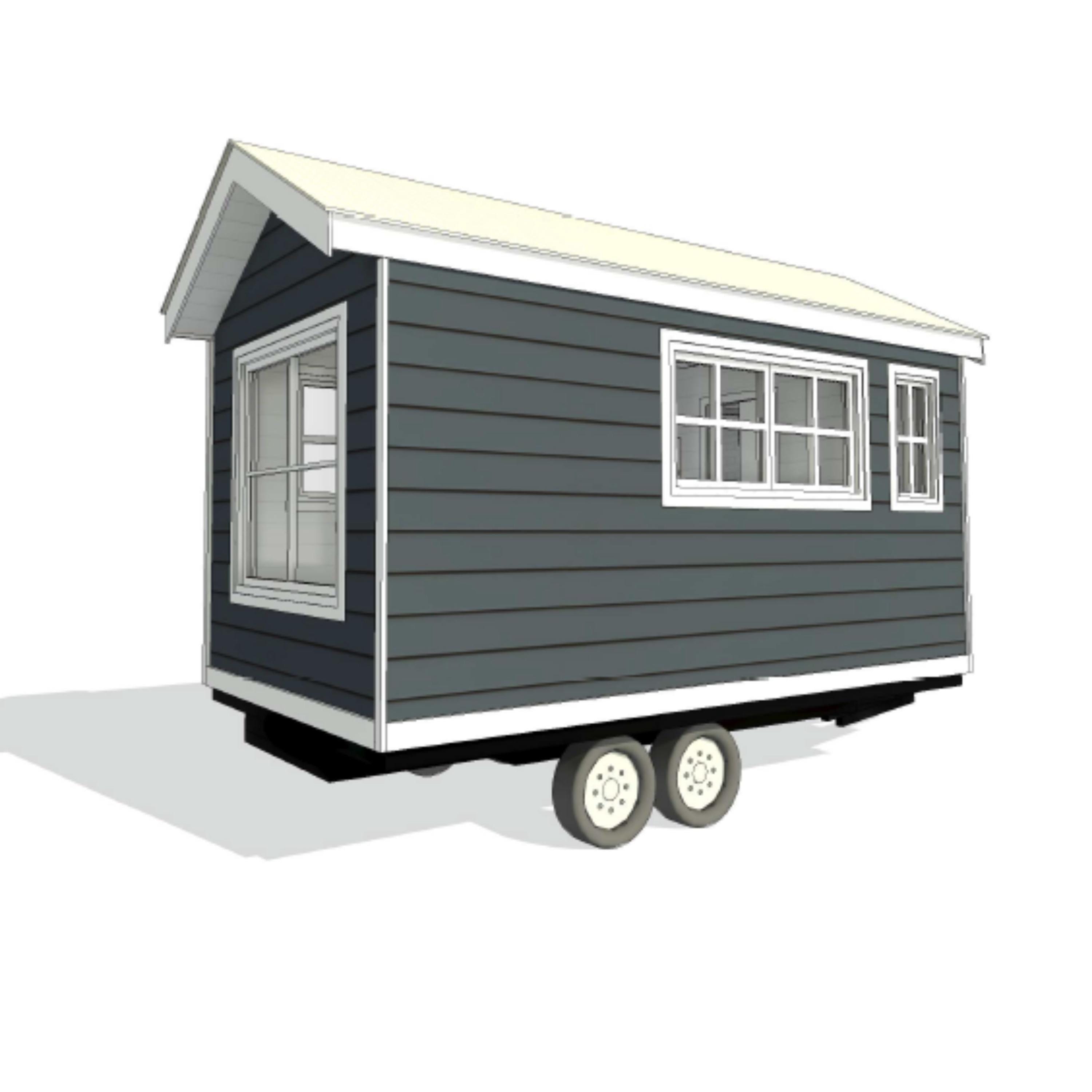 DIY Modern Tiny House on Wheels Plan – Mobile Cabin PDF - Etsy