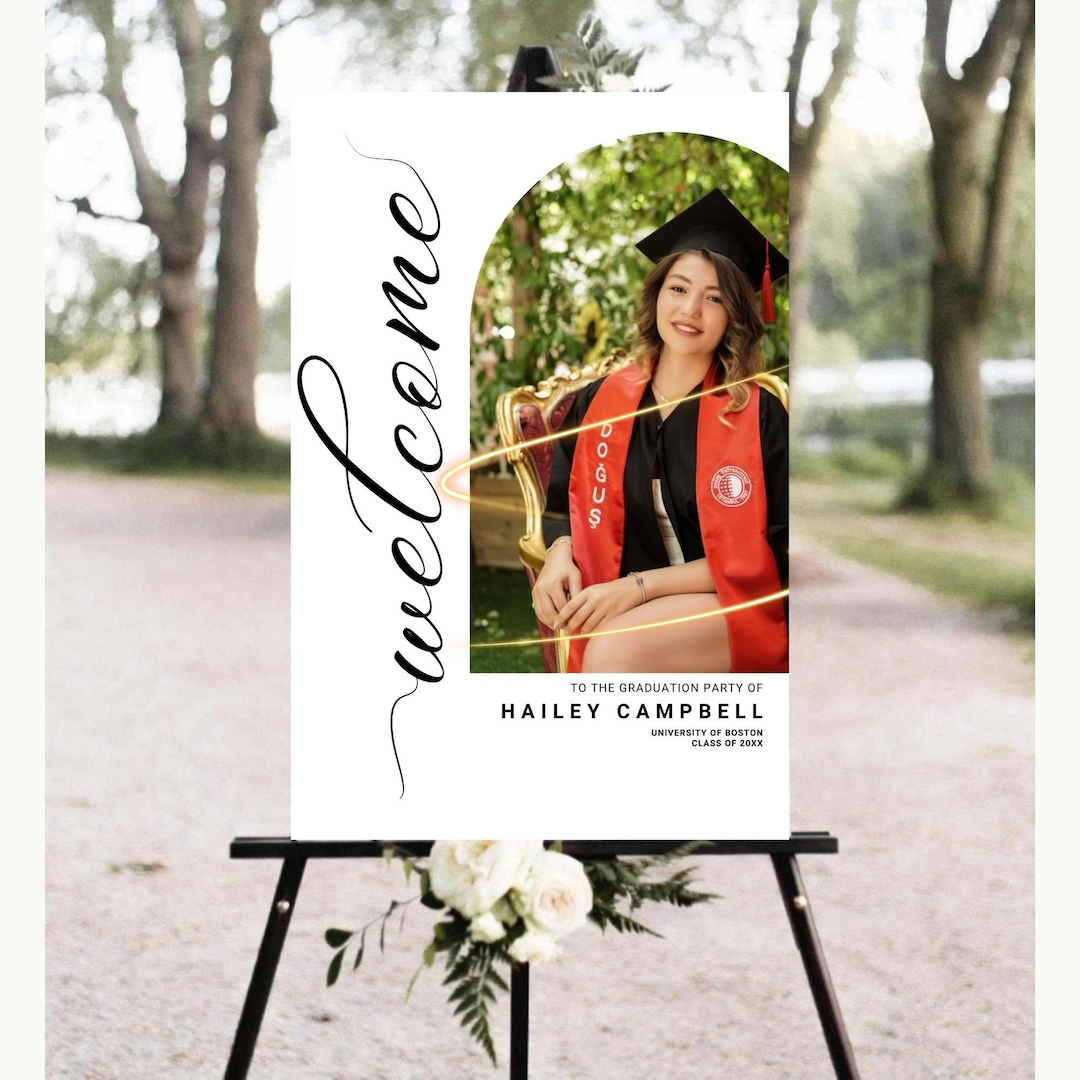 Graduation Party Welcome Sign Template, Photo Graduation Welcome Poster ...
