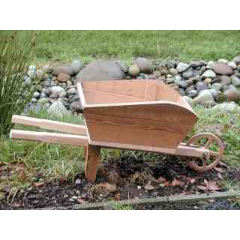 DIY Wooden Wheelbarrow Planter Plans – Rustic Garden Cart PDF - Etsy