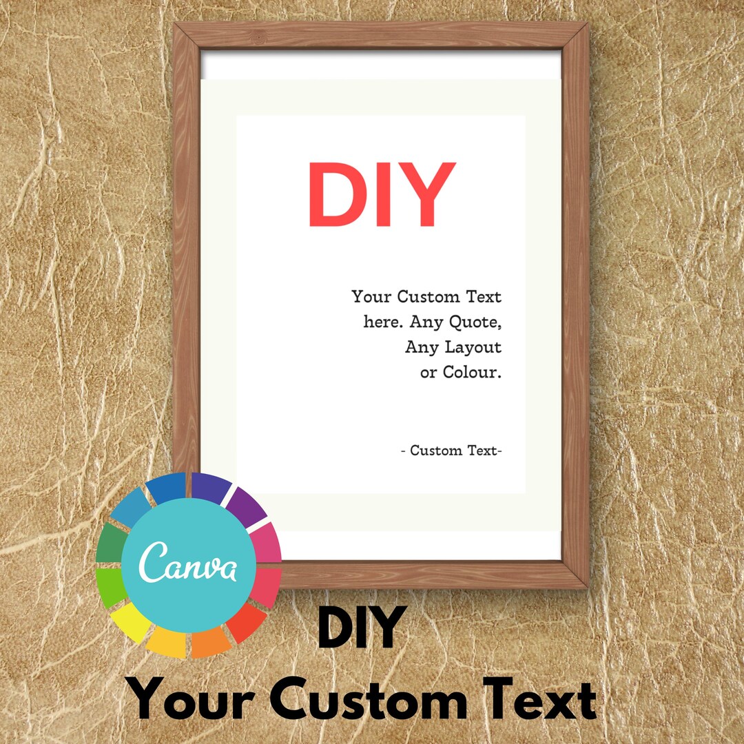 DIY Custom Quote Print, Custom Text Print, Custom Quote, Custom Wall ...