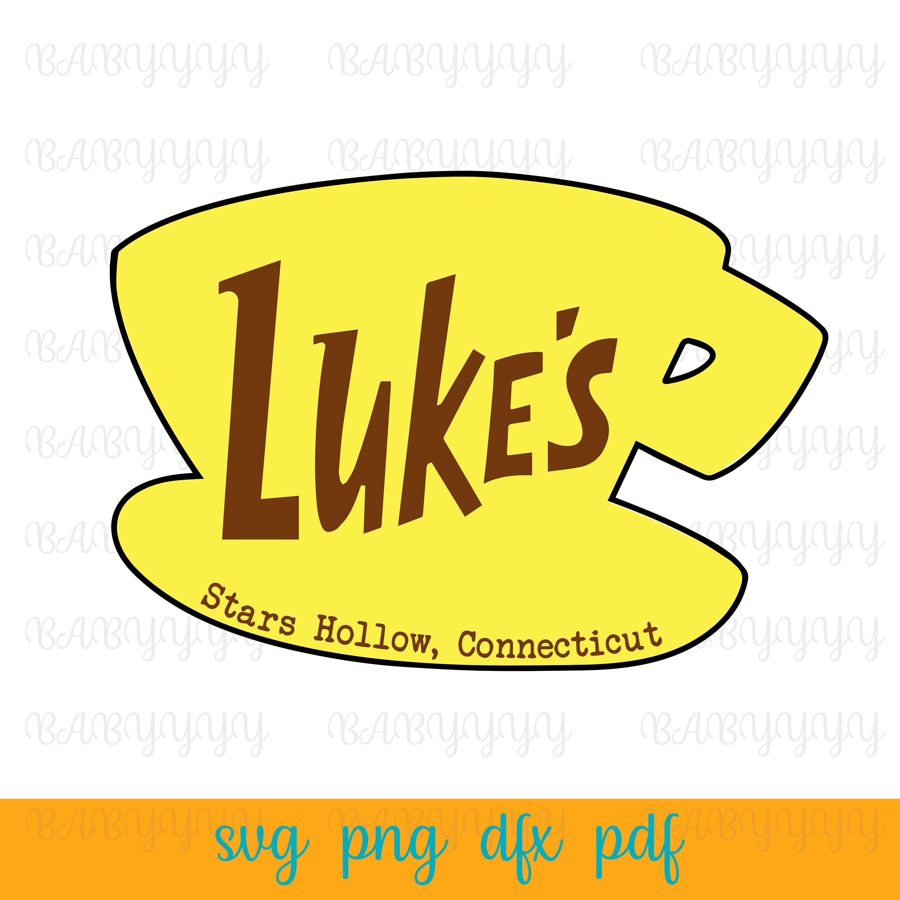 Gilmore Girls SVG, Luke's Diner Logo, Coffee Shop, Tv Show Logo, Stars ...
