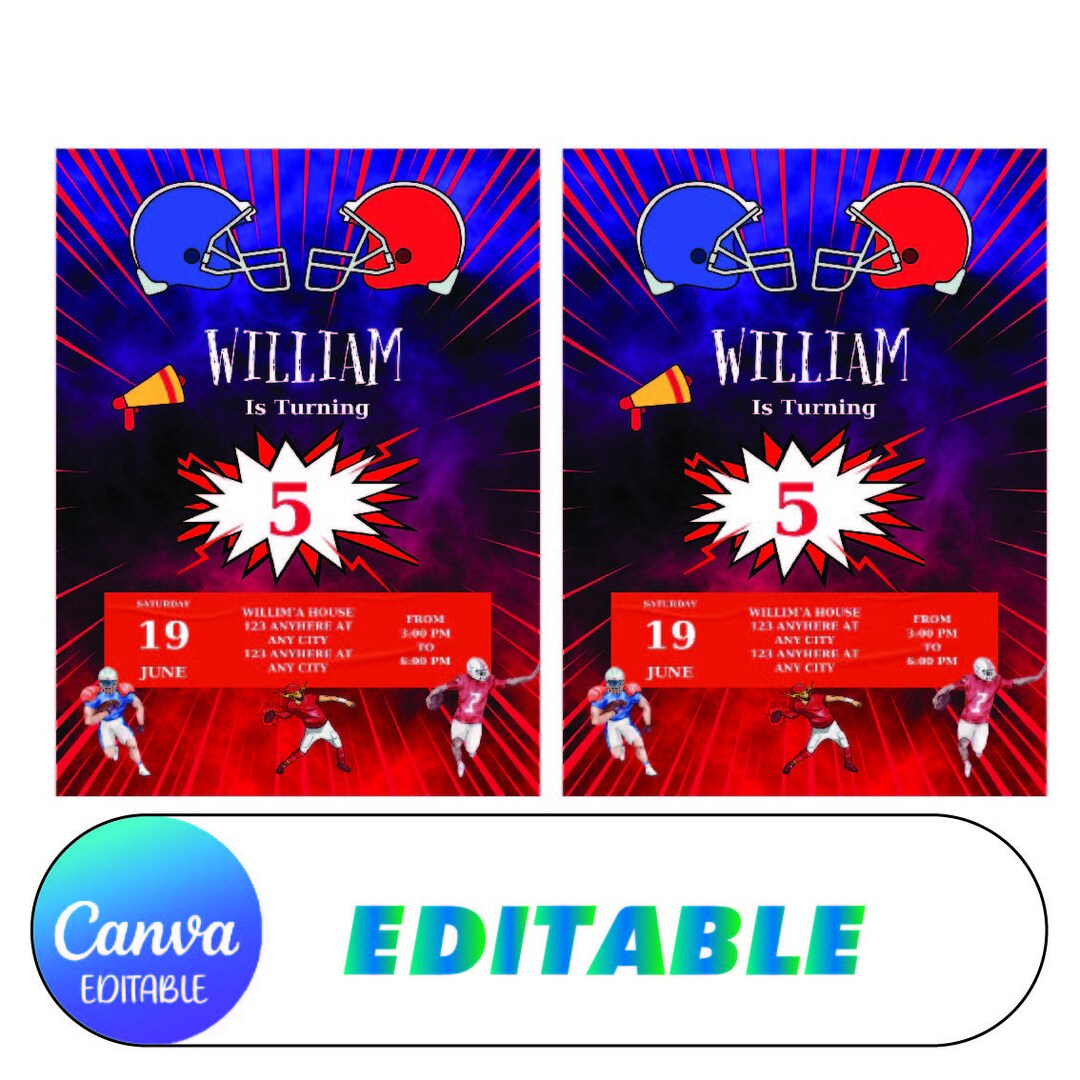 Editable Super Bowl 2024 Flyer, Canva Super Bowl Watch Party Flyer ...