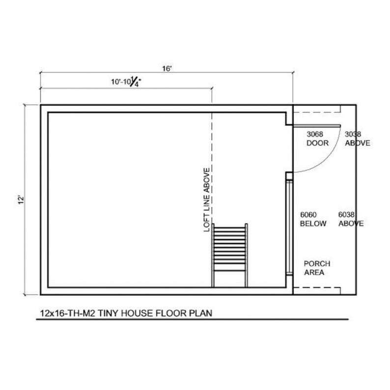 16x12 Tiny House Cabin Plans, Small House Design (digital Download) - Etsy
