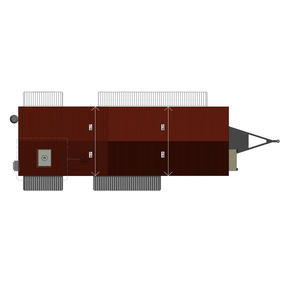 Modern Tiny House on Wheels Plan – Mobile Cabin PDF Blueprint - Etsy