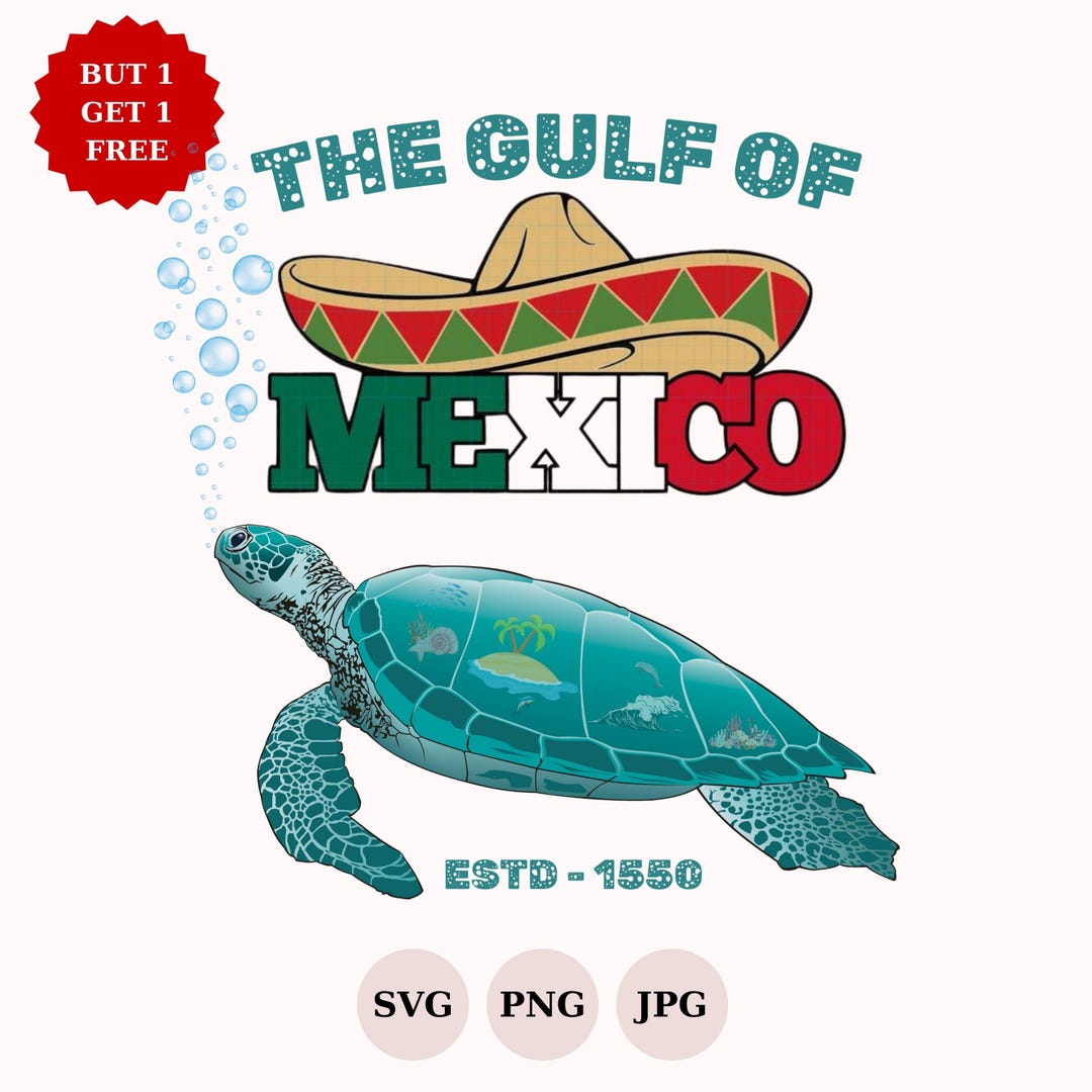 Gulf of Mexico SVG, Mexico Beach SVG, Turtle SVG, Gulf of Mexico ...