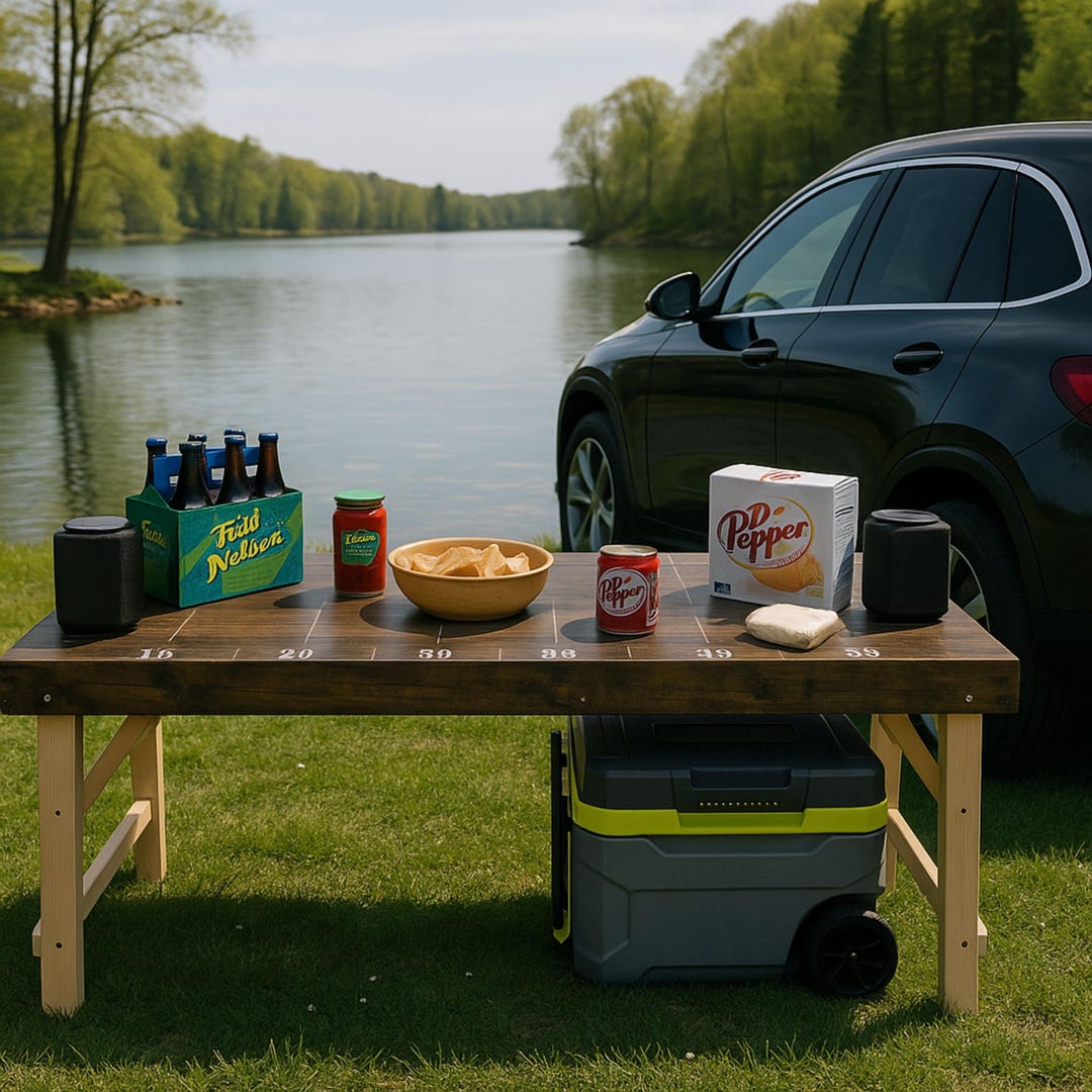 Folding Tailgate Table Plans – DIY Mobile Truck Side PDF - Etsy