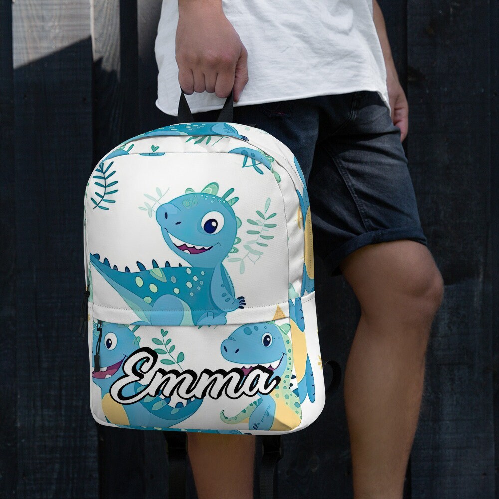 Personalized Cute Dinosaurs Backpack Custom Name Dino - Etsy