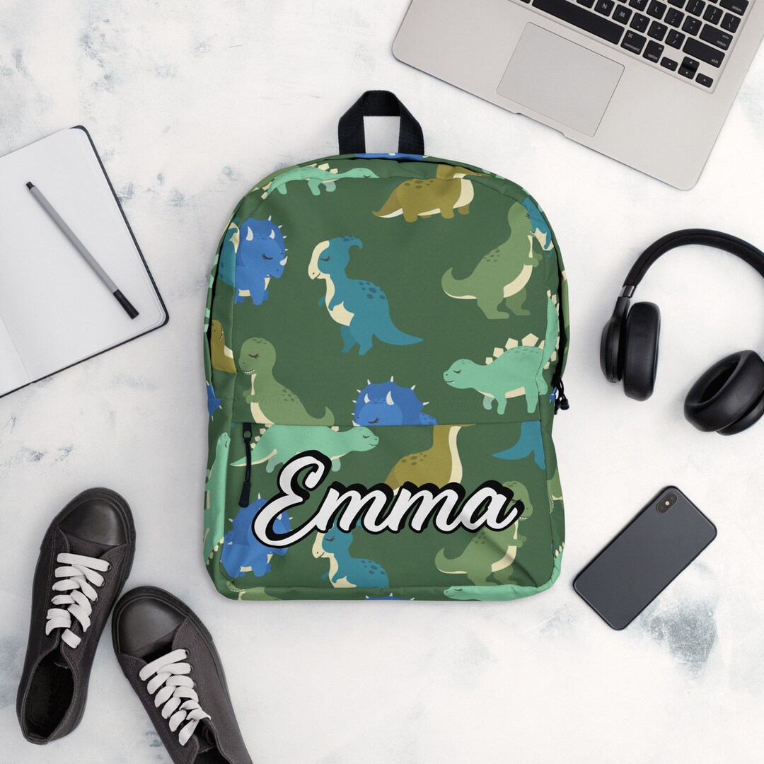 Personalized Cute Dinosaurs Backpack Custom Name Dino - Etsy