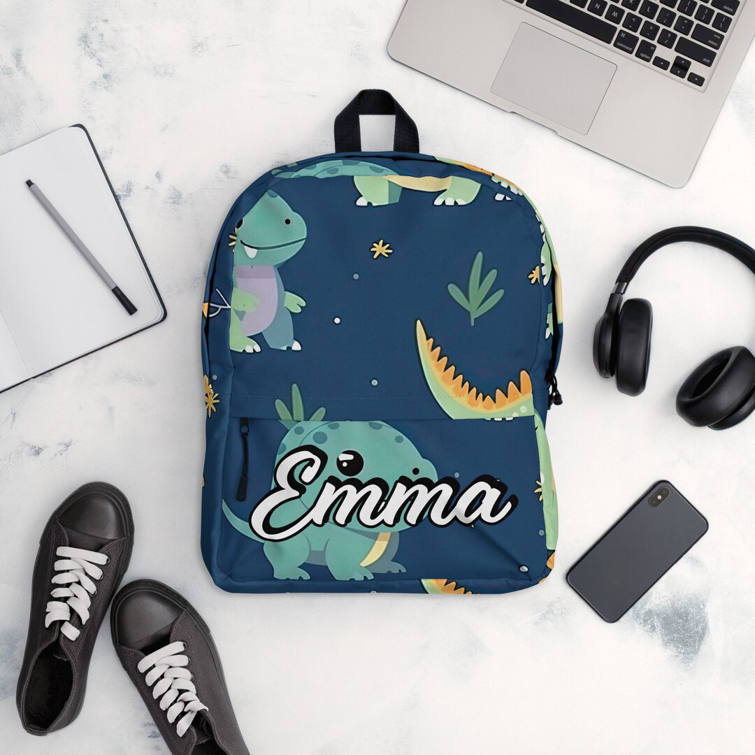 Personalized Cute Dinosaurs Backpack, Custom Name Dino Backpack for ...