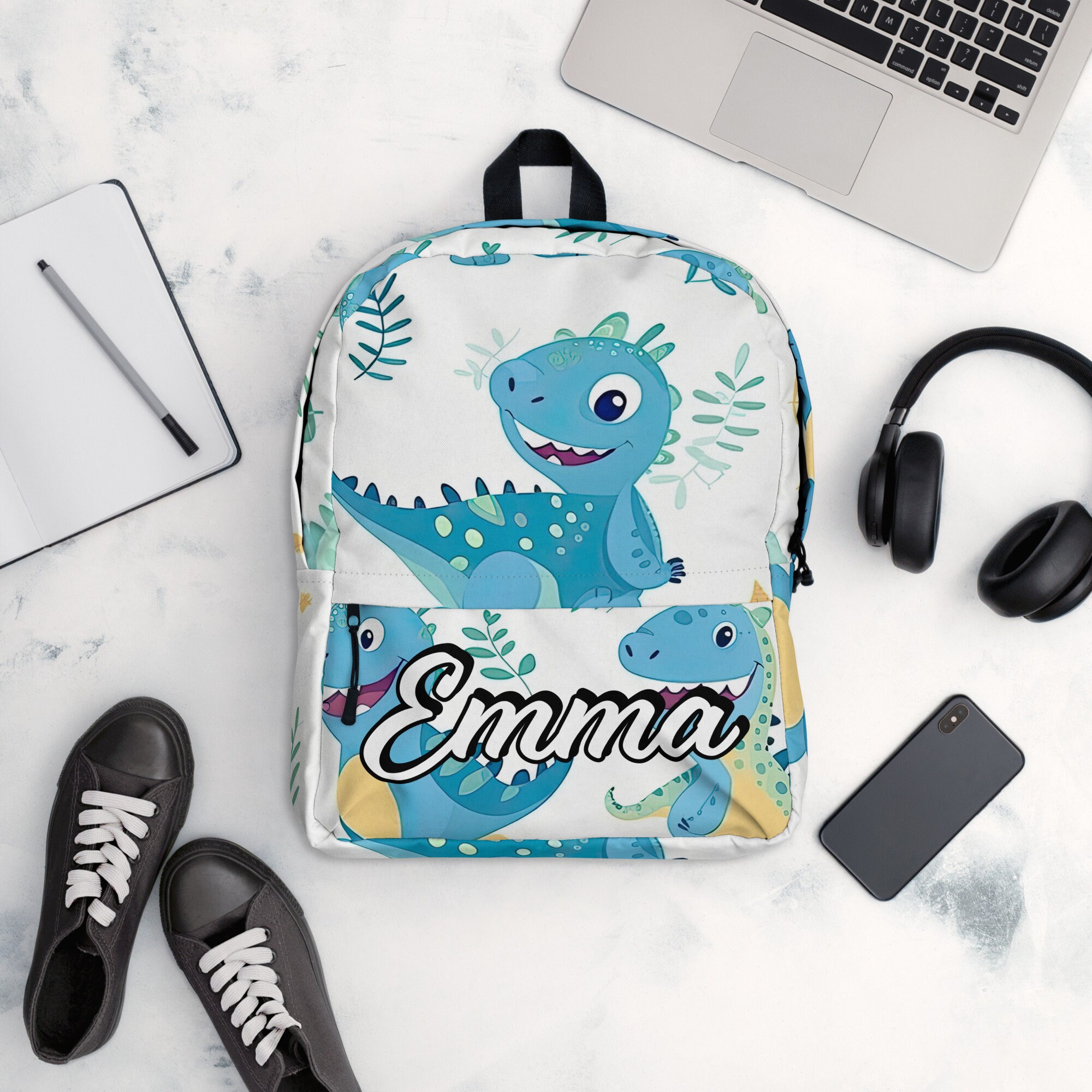 Personalized Cute Dinosaurs Backpack Custom Name Dino - Etsy