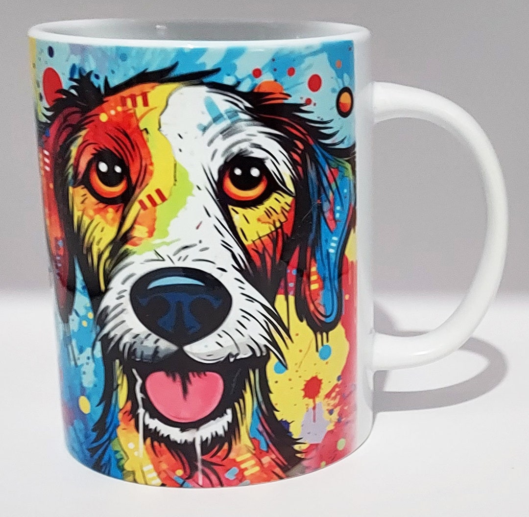 Funny Dog Coffee Mug. Colorful, sip Coffee, Pet Dog. Pretend Everything ...