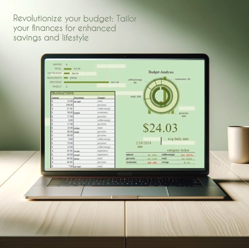 Expense Tracker Excel Spreadsheet - Etsy