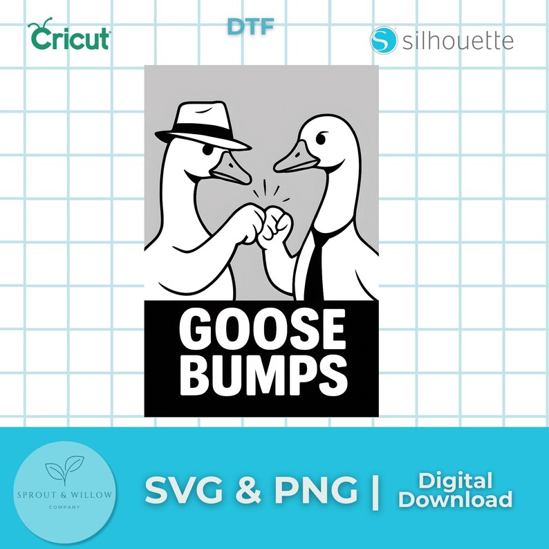 Goose Bumps SVG & PNG Funny Fist Bump Goose Design Digital Download for ...