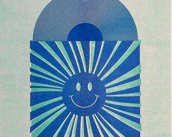 Tomatoes Risograph Illustration Print, 8x10, Tomatoes on the Vine Riso Wall Art for Home Decor ...