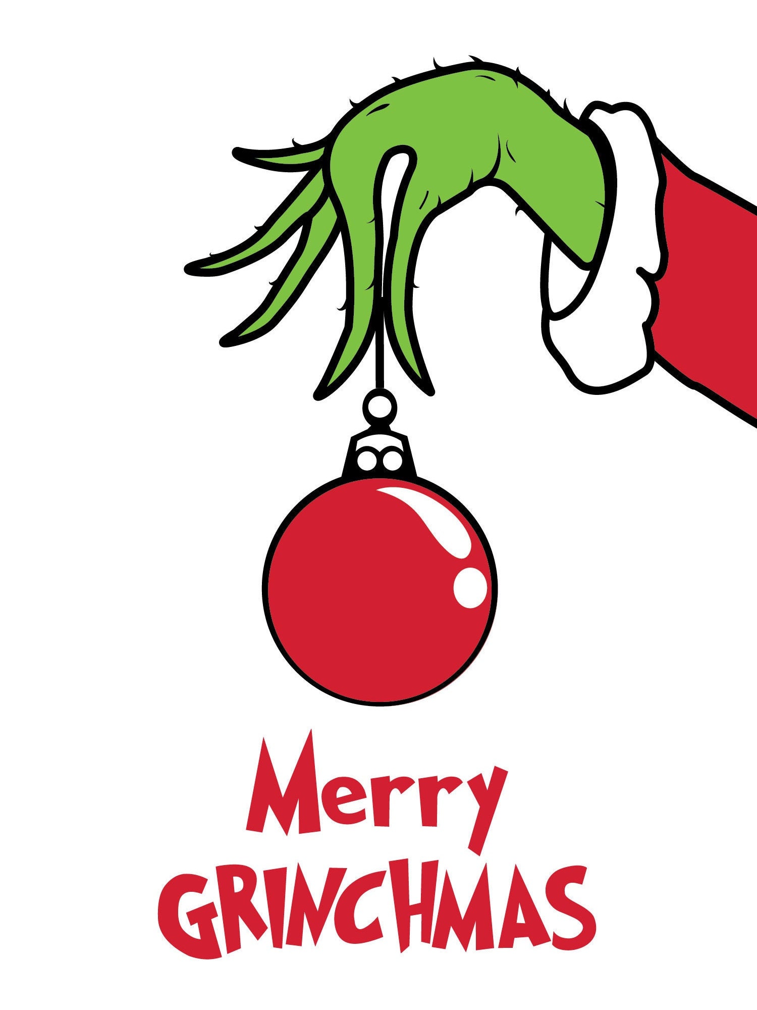 Merry Grinchmas Christmas Card - Holiday Card Digital Printable ...